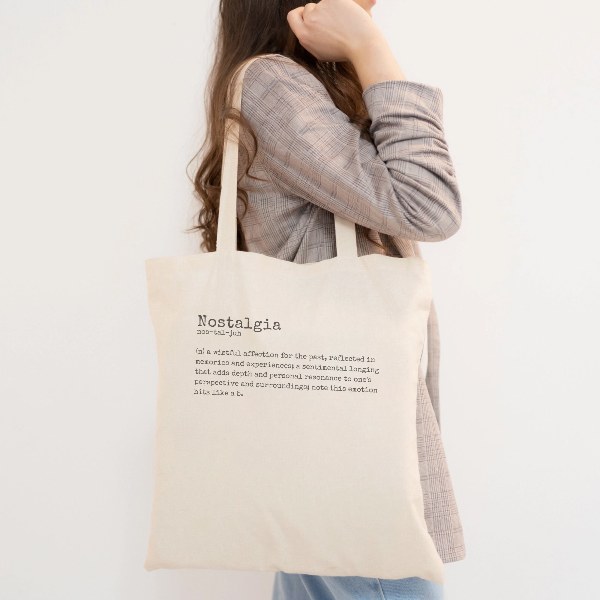 Nostalgia Cotton Canvas Tote Bag, Nostalgic Word Definition Tote ...