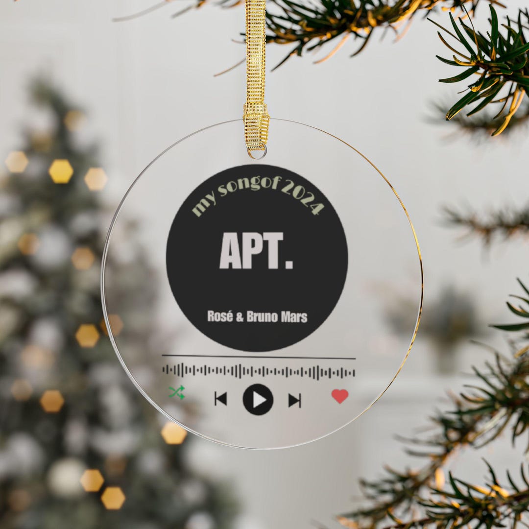 Custom Song of the Year Acrylic Ornament, Personalized Christmas ...