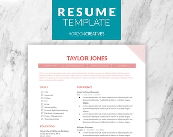 Modern, Minimalist, Clean Resume CV Google Docs Template, Executive ...