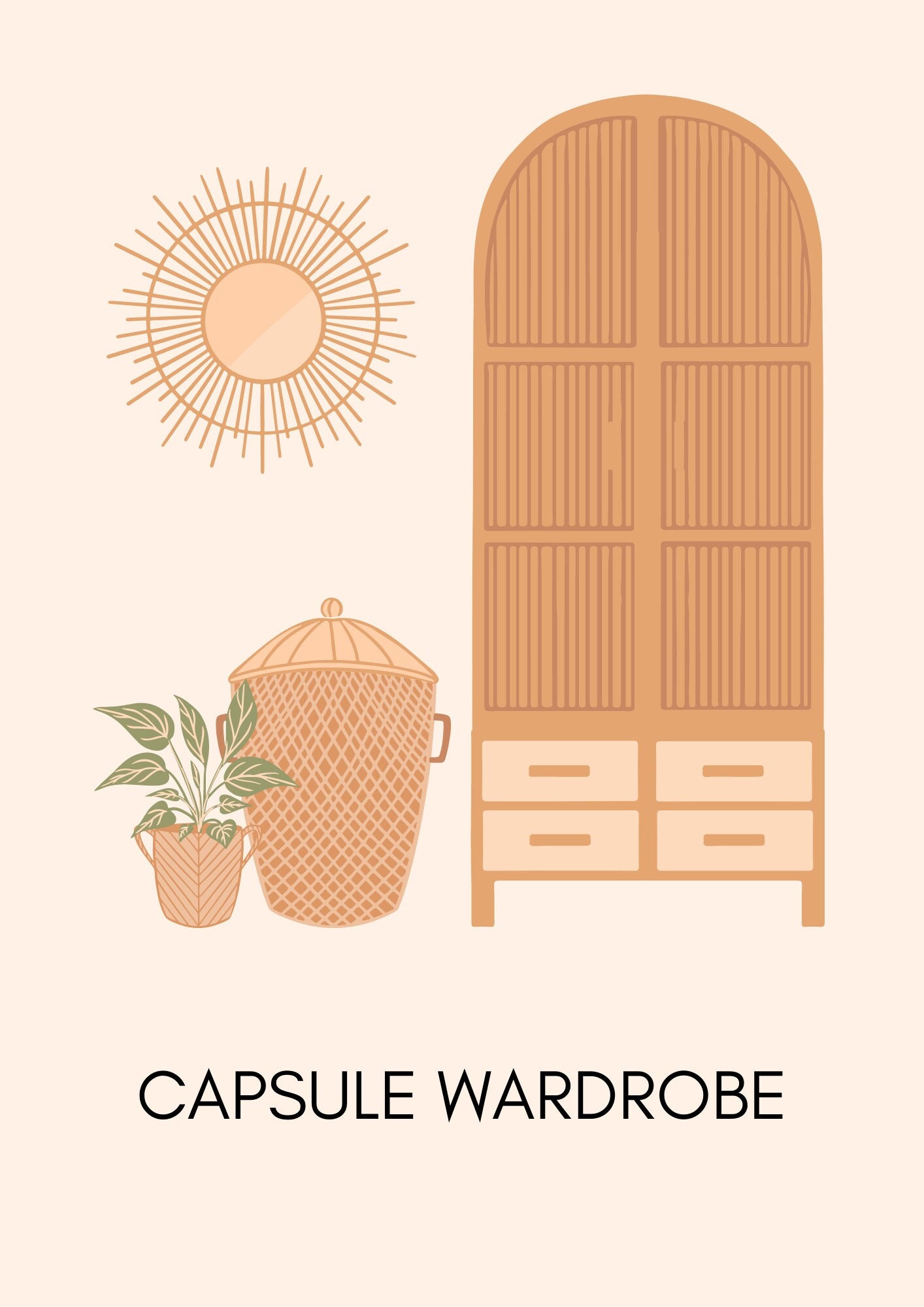 Capsule Wardrobe Planner Canva Template - Etsy