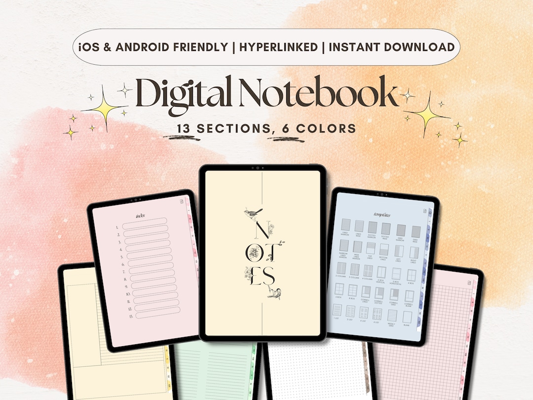 Digital Note Paper Digital Notes Note Paper Digital Paper - Etsy