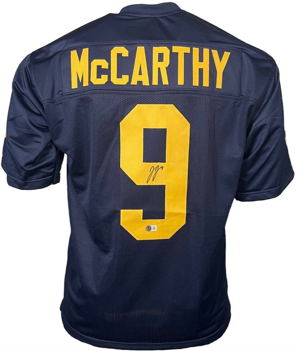 JJ Mccarthy Signed Blue Custom College Football Jersey Beckett - Etsy