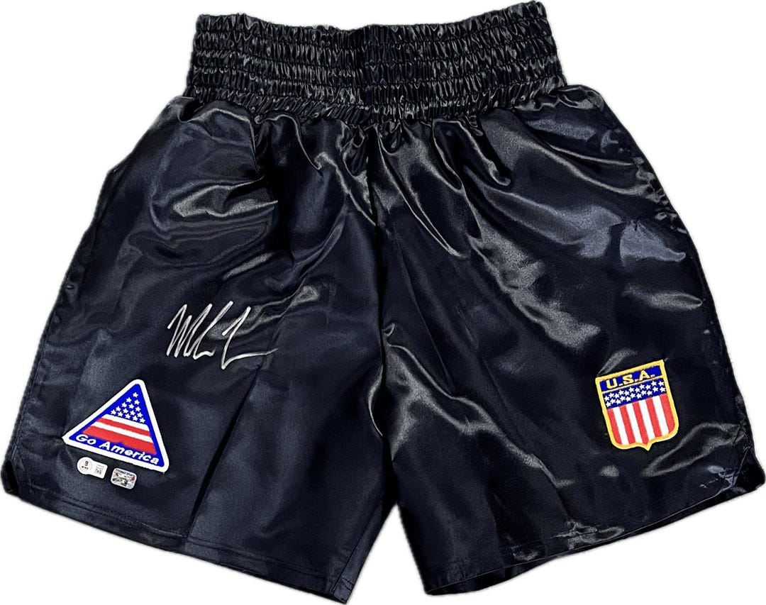 Mike Tyson Autographed Black Boxing Trunks Beckett - Etsy