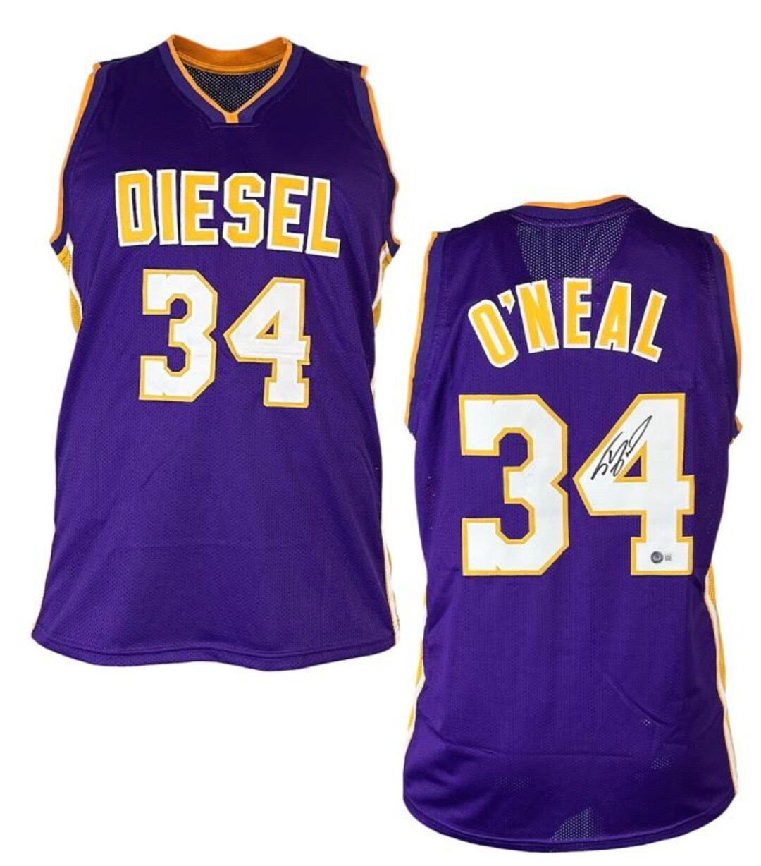 Shaquille O’neal (shaq) Signed Custom Purple Basketball Jersey Beckett ...