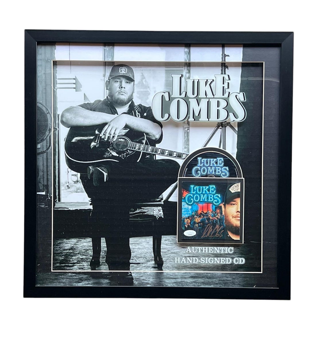 Luke Combs Signed 3D 21x21 Framed Vinyl JSA - Etsy