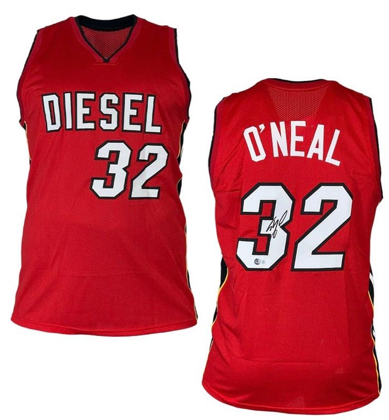 Shaquille O’neal (shaq) Signed Custom Miami Red Basketball Jersey ...