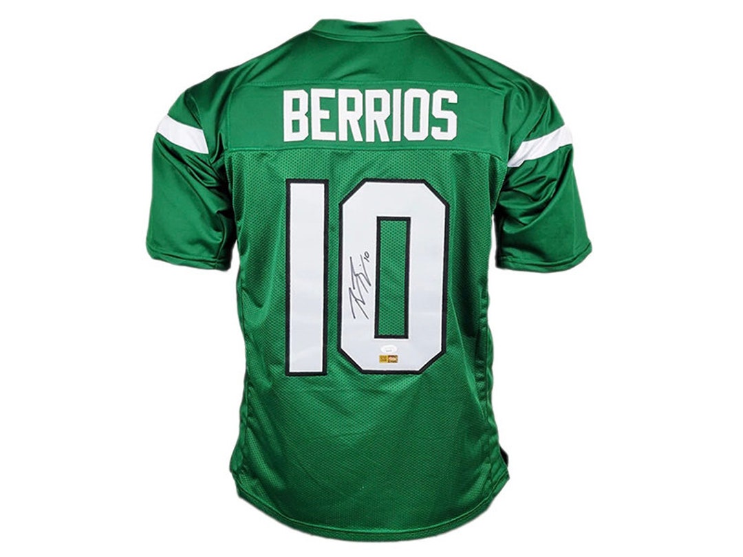 Braxton Berrios Signed New York Green Football Jersey (JSA) - Etsy