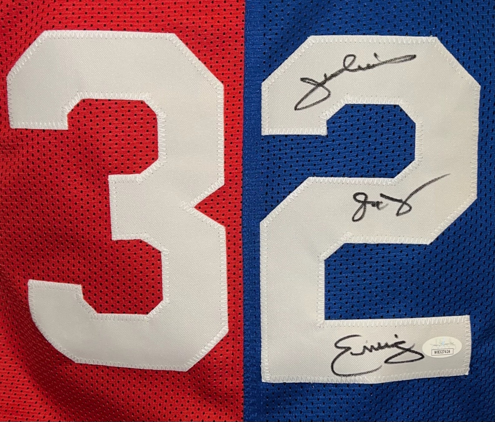 Julius Erving (dr.j) Signed Custom New York Red-blue Basketball Jersey ...