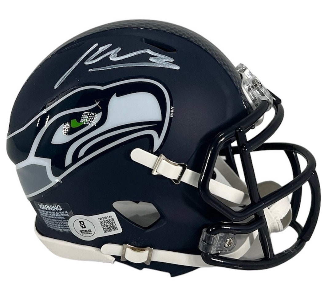 Kenneth Walker III Signed Seattle Seahawks Mini Speed Football Helmet ...