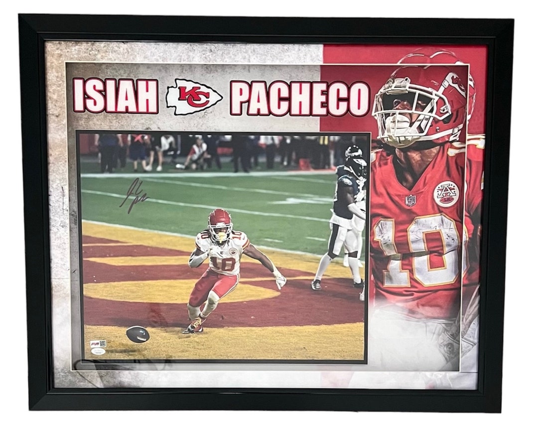 Isiah Pacheco Signed 3D Kansas City Chiefs Frame Photo With LED Lights ...