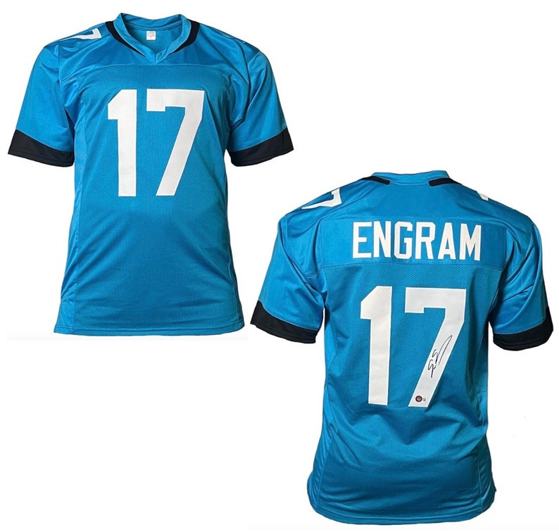 Evan Engram Signed Custom Teal Football Jersey Beckett - Etsy