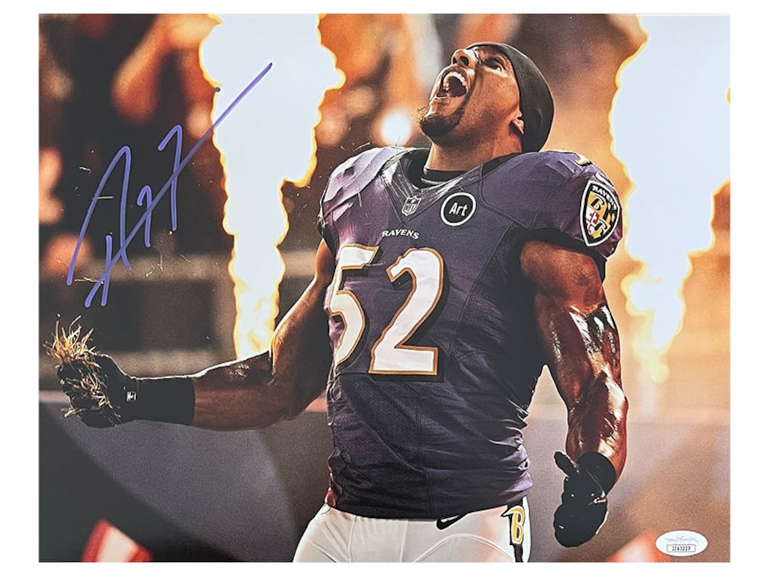Ray Lewis Autographed Baltimore Ravens 11x14 Photo JSA - Etsy