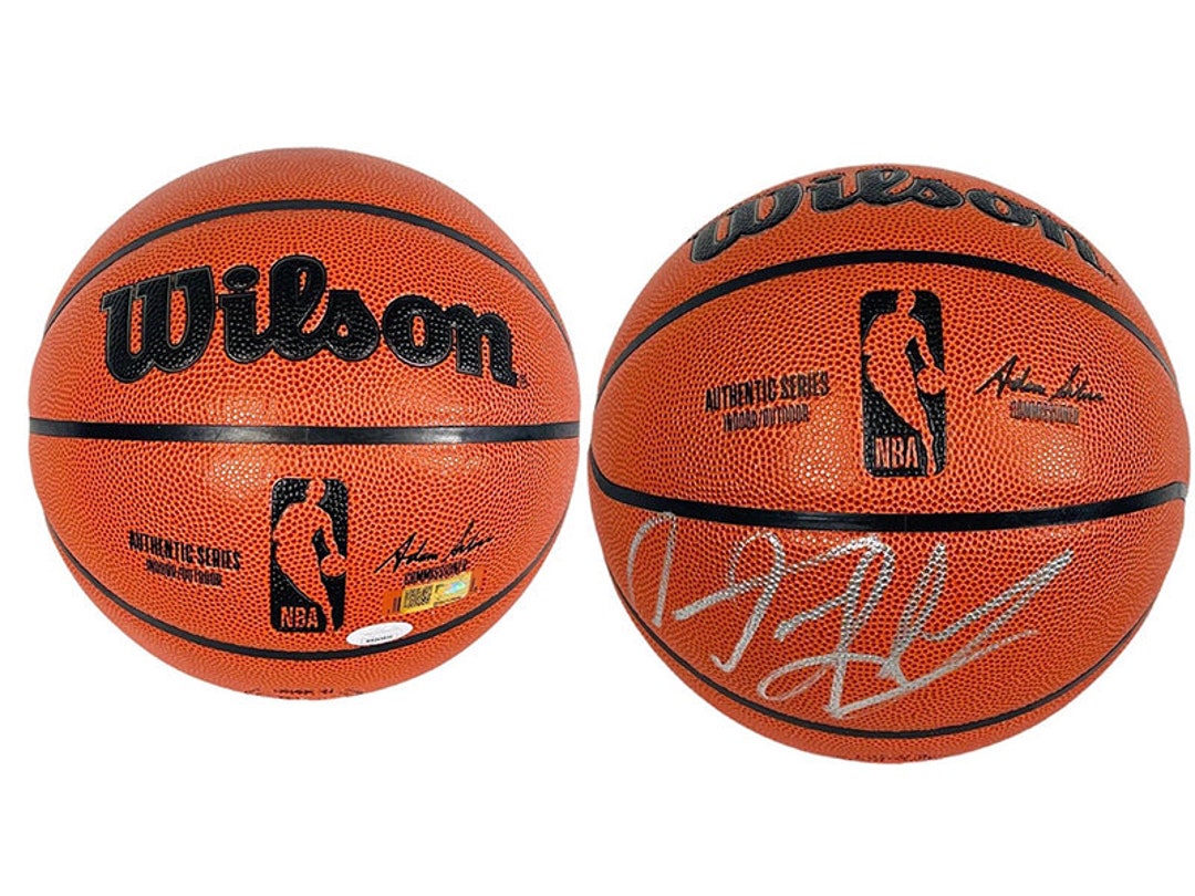 Dennis Rodman Signed Wilson Authentic Series NBA Basketball Silver Ink ...