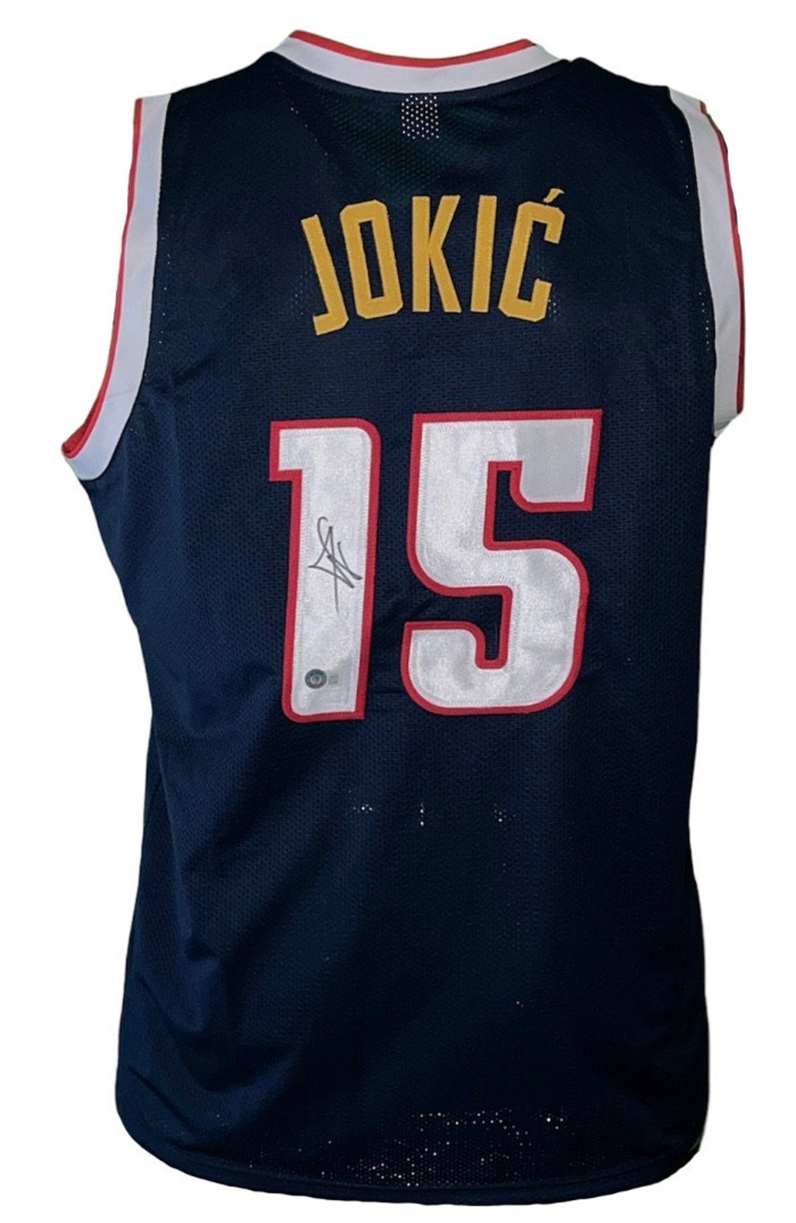 Nikola Jokic Signed Autographed Custom Blue Denver Basketball Jersey ...