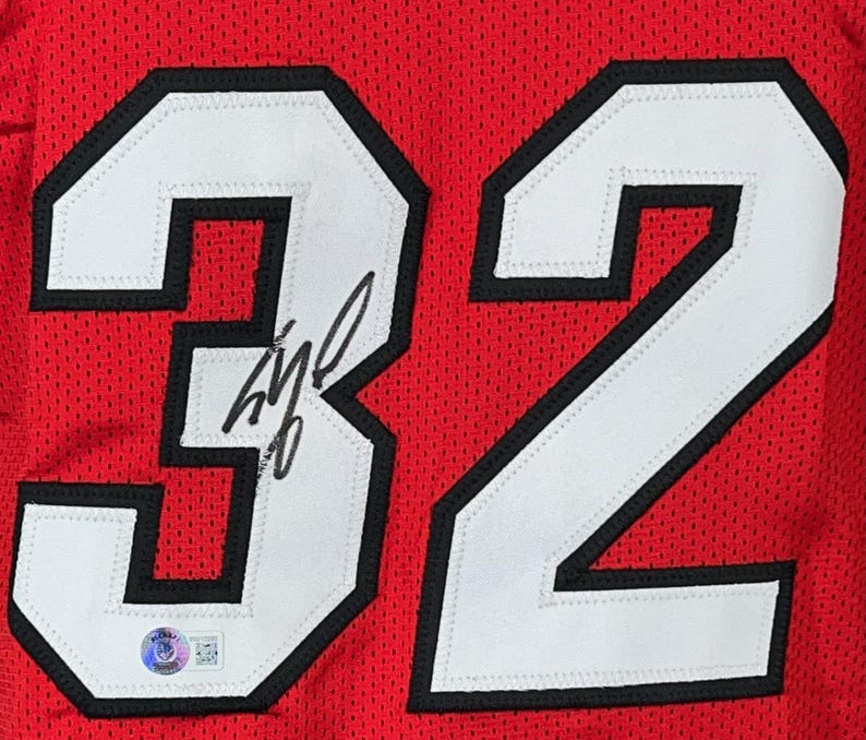 Shaquille O’neal (shaq) Signed Custom Miami Red Basketball Jersey ...