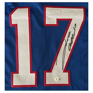 Josh Allen Autographed Pro Style Blue Football Jersey Beckett - Etsy
