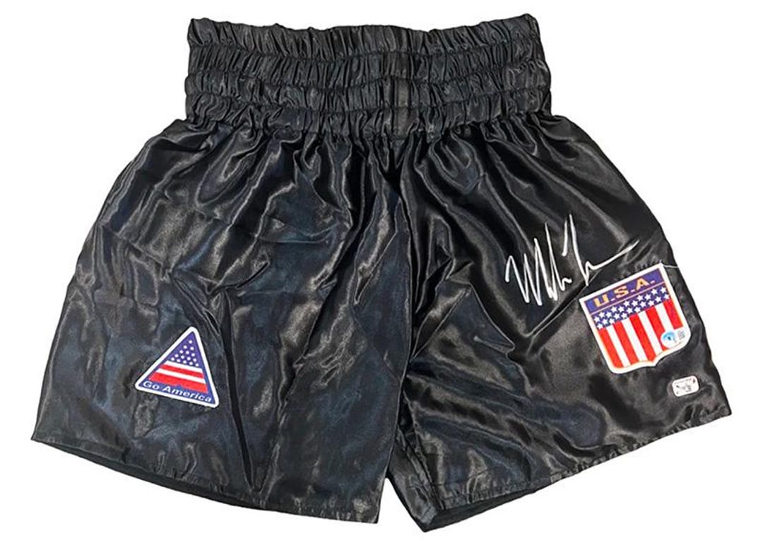 Mike Tyson Autographed Black Boxing Trunks Beckett - Etsy