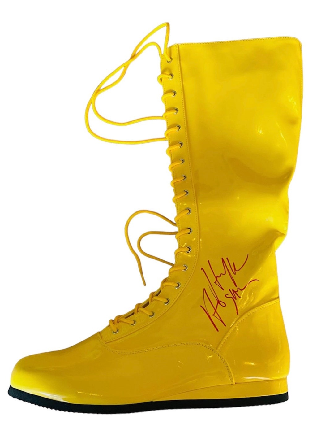 Hulk Hogan Signed WWE Yellow Wrestling Boot Beckett - Etsy