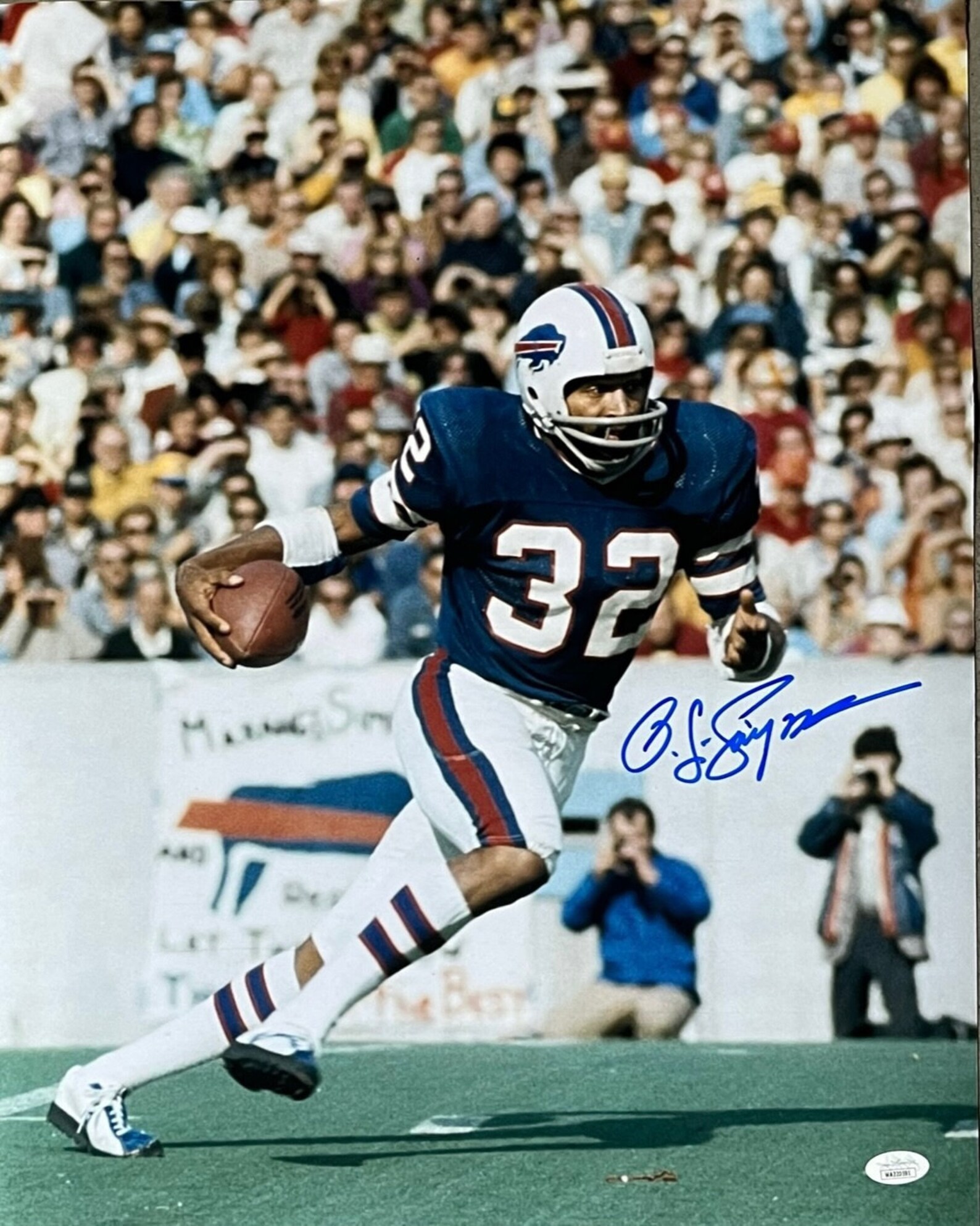 O.J. (OJ) Simpson Autographed Buffalo Bills Vs 16x20 Photo JSA - Etsy