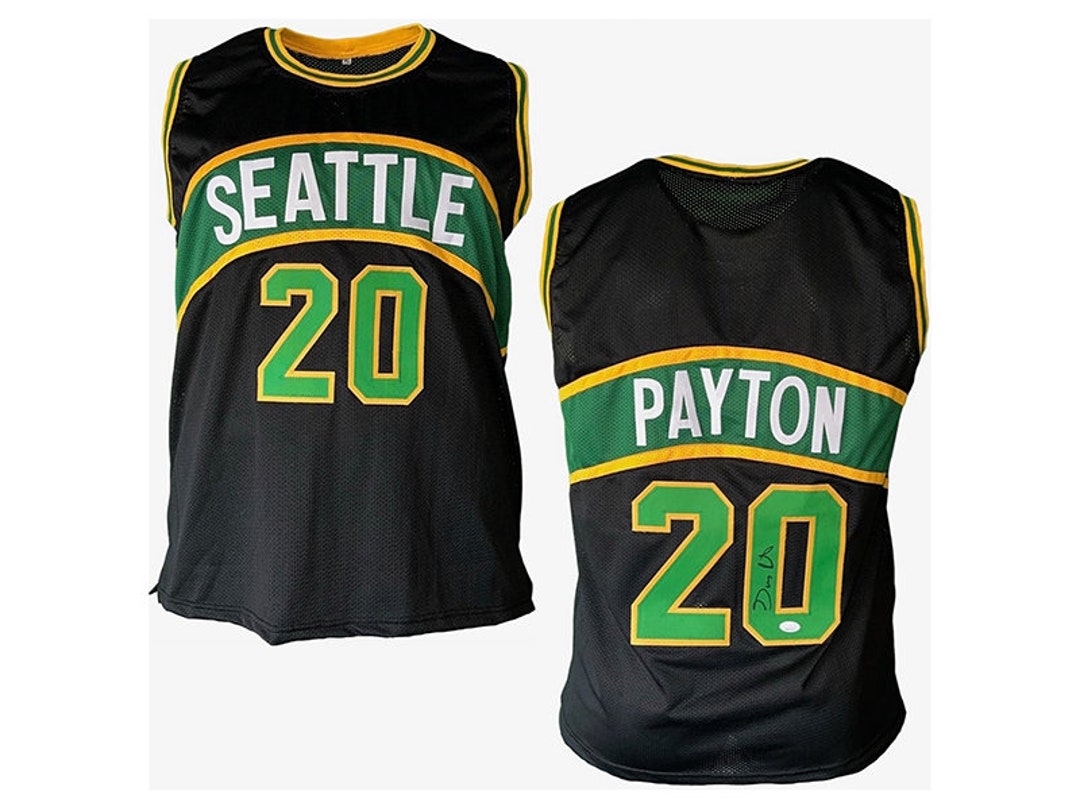 Gary Payton Autographed Signed Seattle Pro Style Black Basketball ...