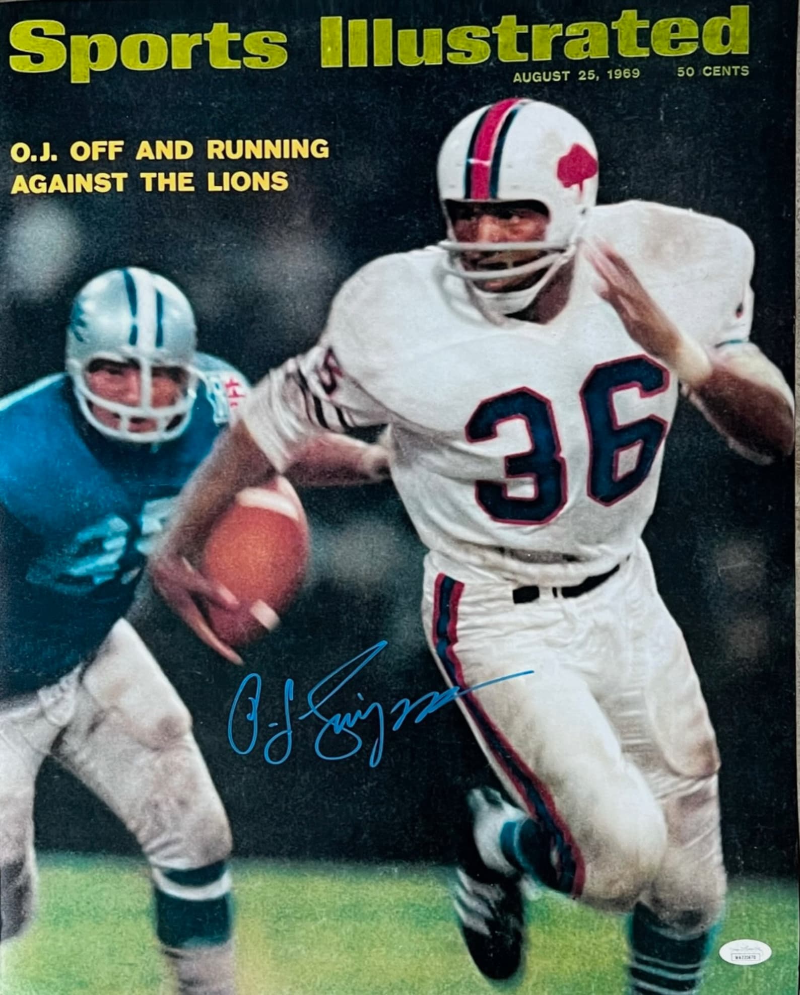 O.J. Simpson Autographed Buffalo Bills 16x20 Sports Illustrated Photo ...