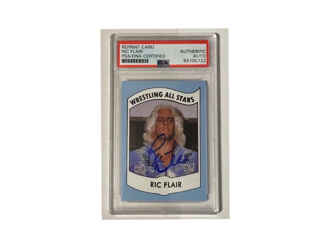 Ric Flair Signed Wrestling All Stars #27 Reprint Card PSA - Etsy