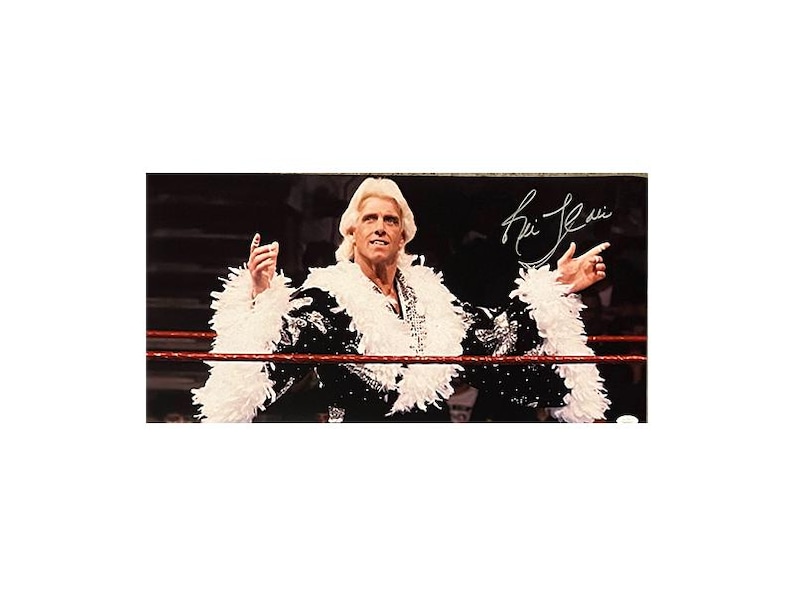 Ric Flair Signed WWE 12x24 Photo JSA - Etsy