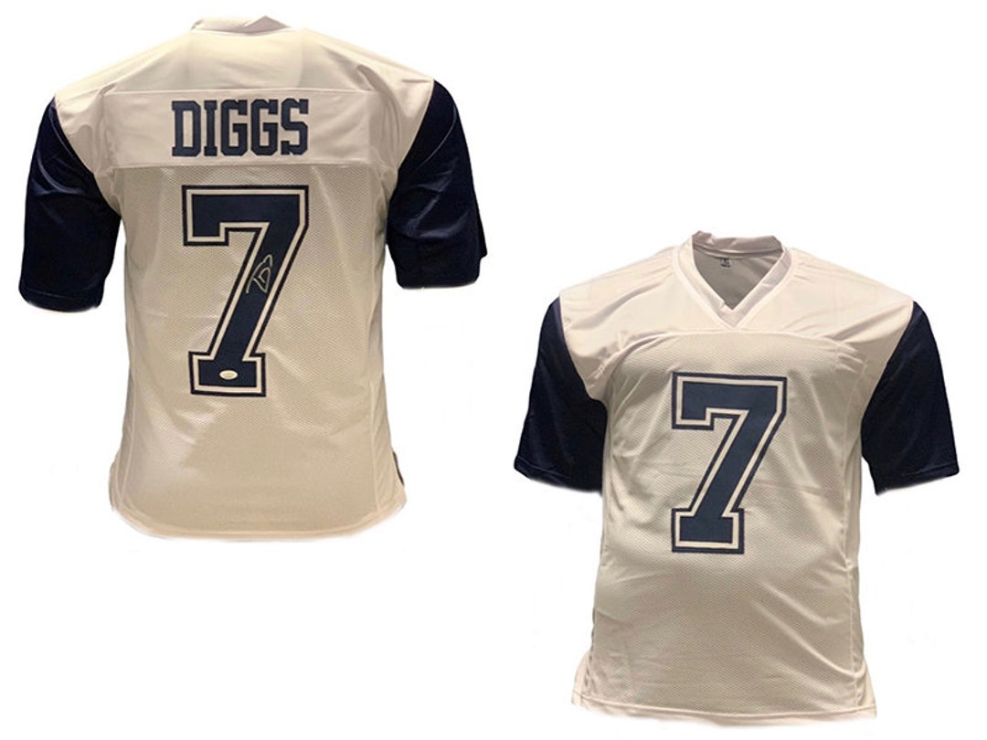 Trevon Diggs Alternate White Autographed Pro Style Jersey JSA - Etsy