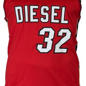 Shaquille O’neal (shaq) Signed Custom Miami Red Basketball Jersey ...