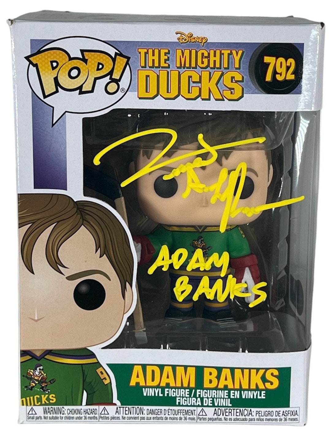 Vincent Larusso Signed the Mighty Ducks Adam Banks Funko Vinyl Figure ...