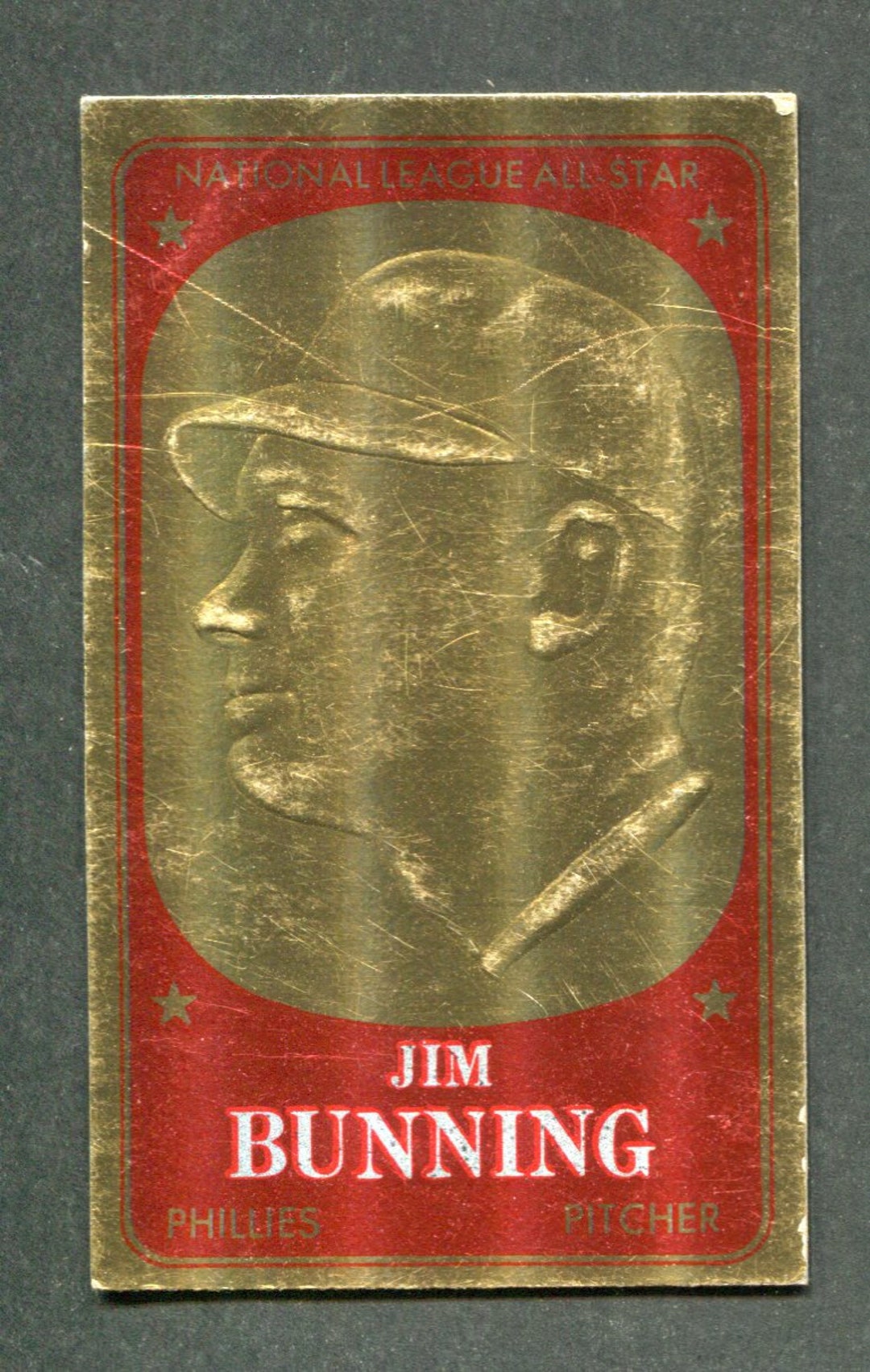 The #17 Jim Bunning 1965 Topps Embossed Gold Baseball Card - Etsy