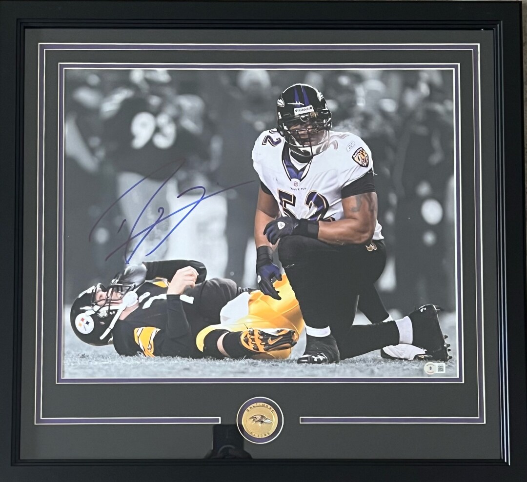 Ray Lewis Autographed Baltimore Ravens 16x20 Framed Photo JSA - Etsy