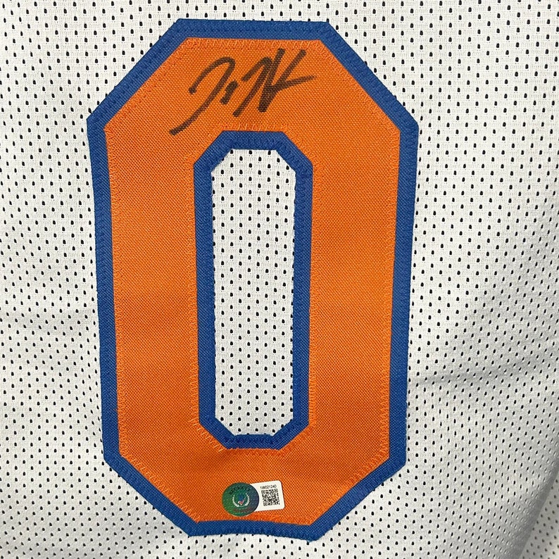 Donte Divincenzo Signed Custom New York White Basketball Jersey ...
