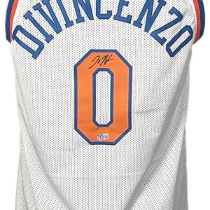 Donte Divincenzo Signed Custom New York White Basketball Jersey ...