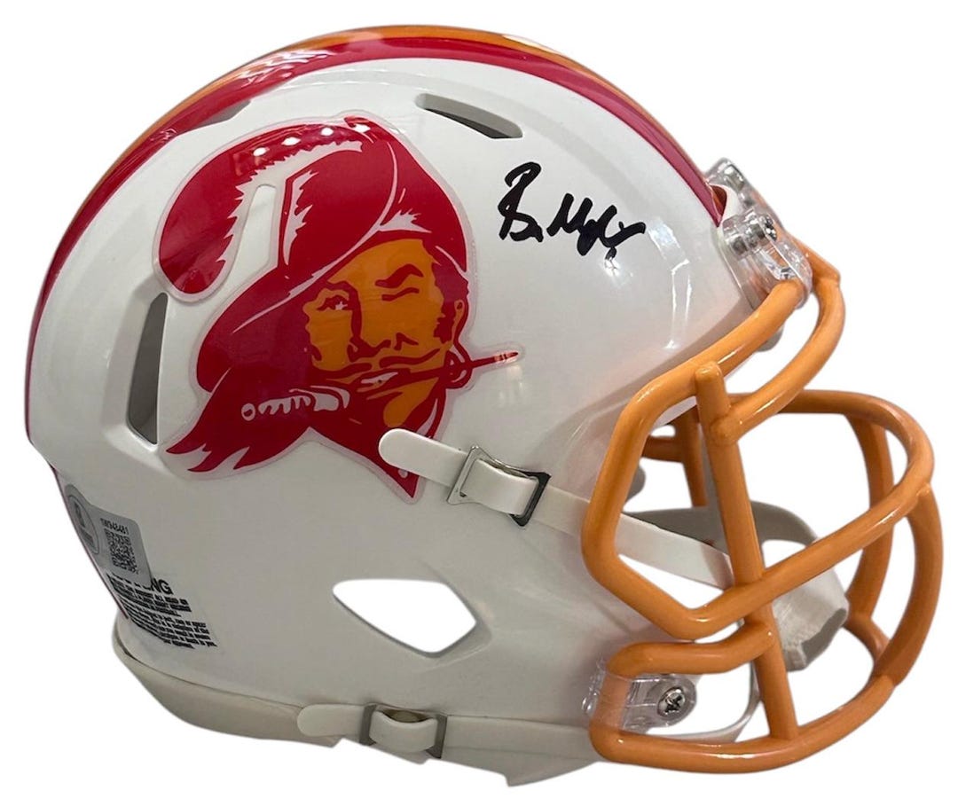 Baker Mayfield Signed Tampa Bay Buccaneers Throwback Speed Mini Helmet ...