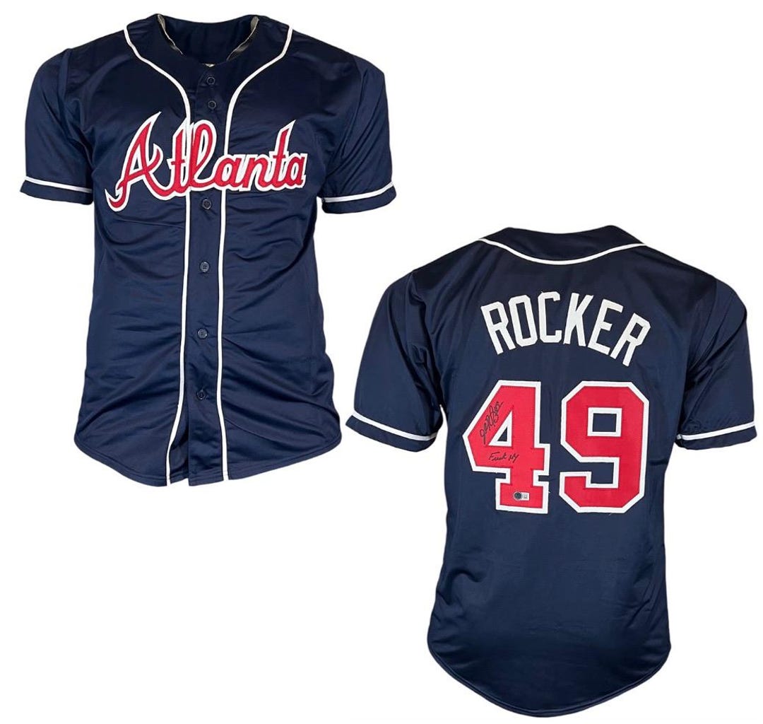 John Rocker Signed Atlanta Blue Custom Baseball Jersey JSA F NY ...