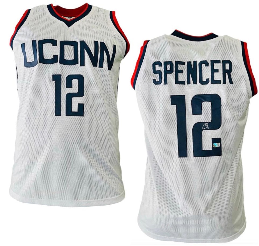 Cam Spencer Signed Custom White Uconn Basketball Jersey Beckett - Etsy