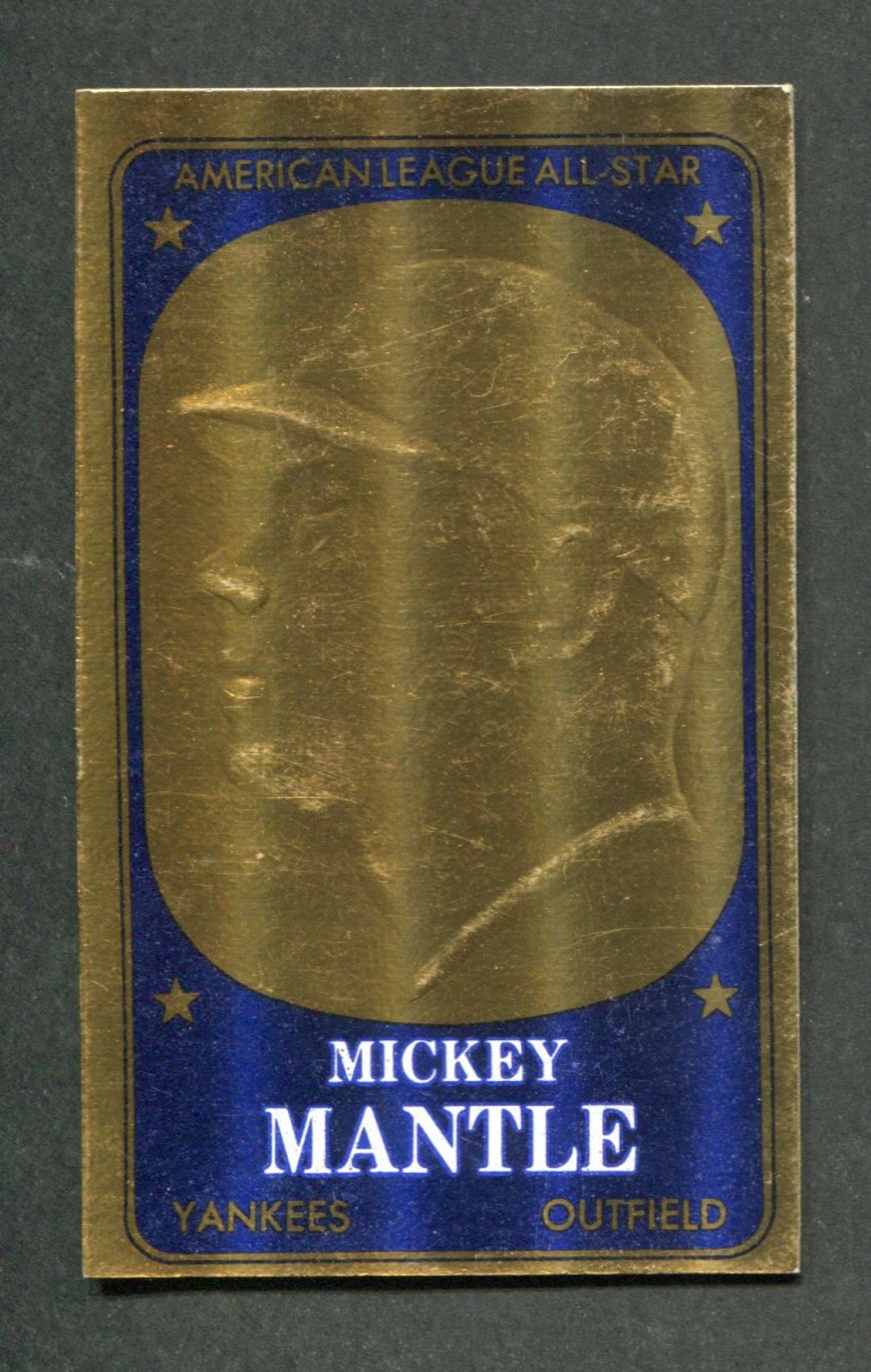 The #11 Mickey Mantle 1965 Topps Embossed Gold Baseball Card - Etsy