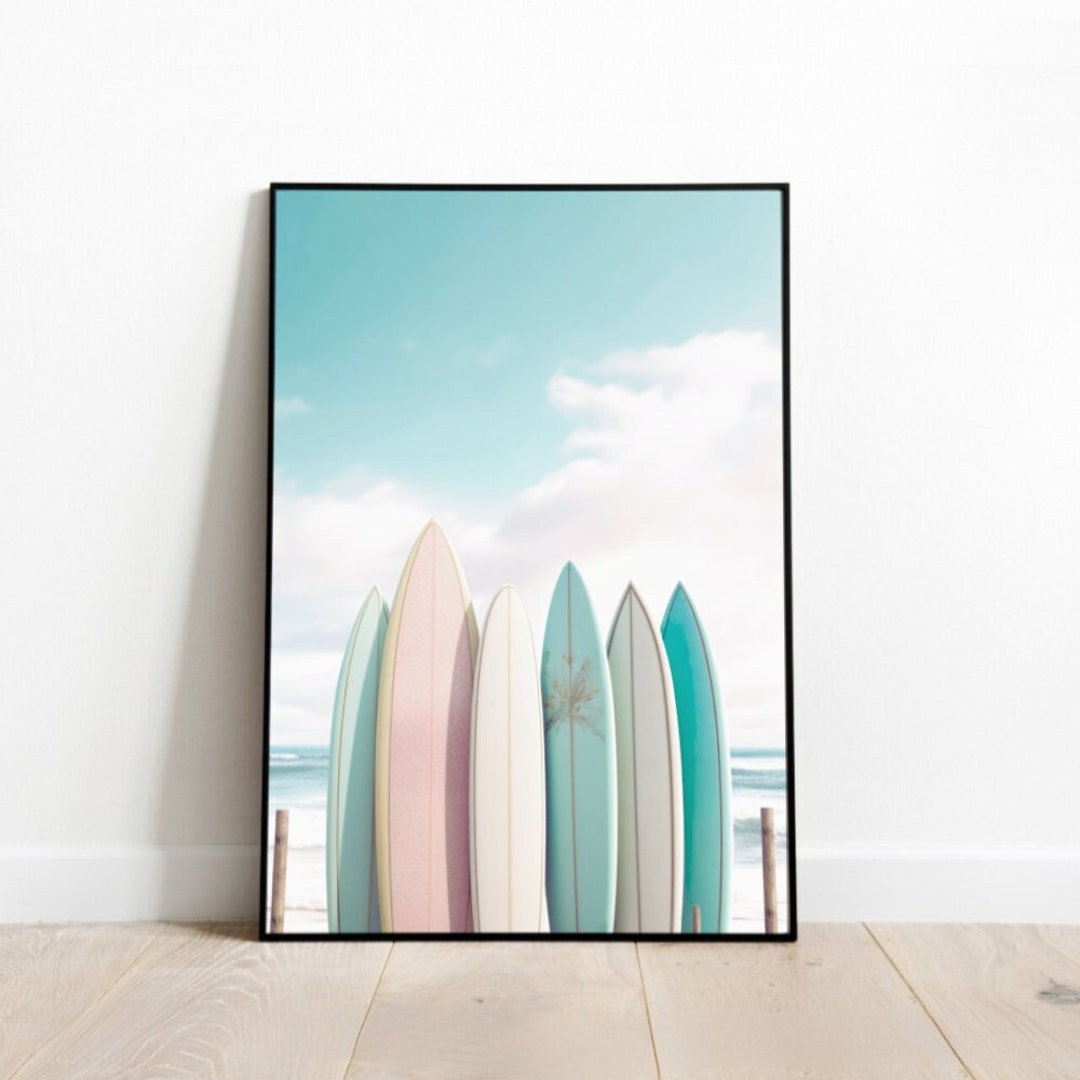 Surfboard Wall Art, Surf Nursery Decor, Beach Wall Art, Surfboards ...