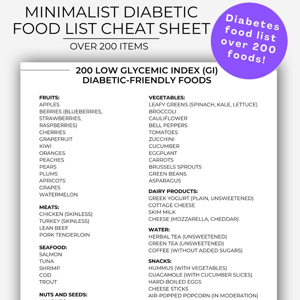 Diabetes Meal Plan, Diabetic Food List, Diabetic Food Chart, Do's and ...