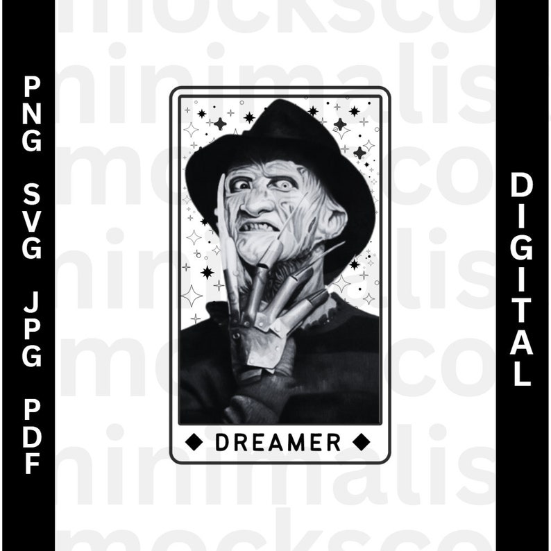 Horror Characters Tarot Card SVG, Horror Svg, Horror Friends Svg ...