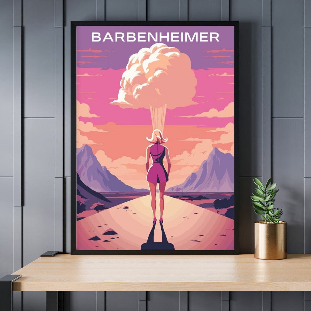 Barbenheimer Poster, Barbie Oppenheimer