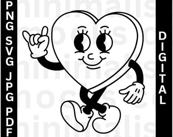 Retro Characters Bundle Vol.1 SVG PNG, Svg Cut Files for Cricut ...