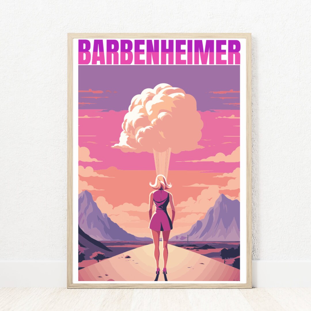 Barbenheimer Poster, Barbie Oppenheimer Tee