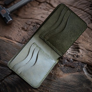 Card Wallet, Vertical Card Holder, Front Pocket Wallet, Custom Leather ...