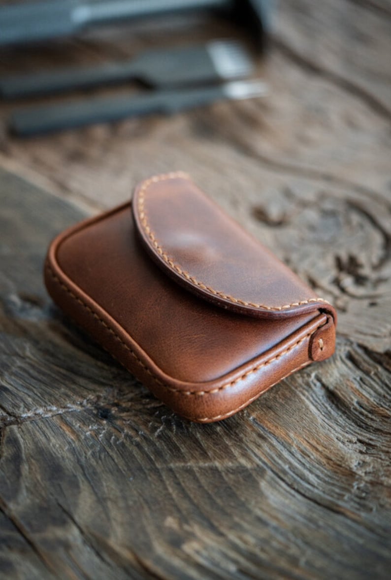 Handmade Leather Wallet – Vegetable Tanned Leather, Hand Stitched ...