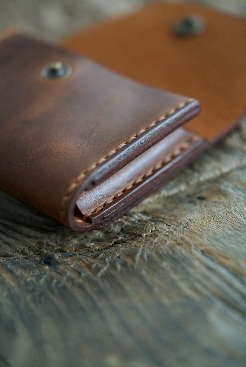 Bifold Wallet, Crazy Horse Leather Card Wallet, Customizable, Unisex ...