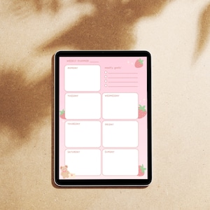 Weekly Calendar Cute Digital Planner Weekly Printable Template ...