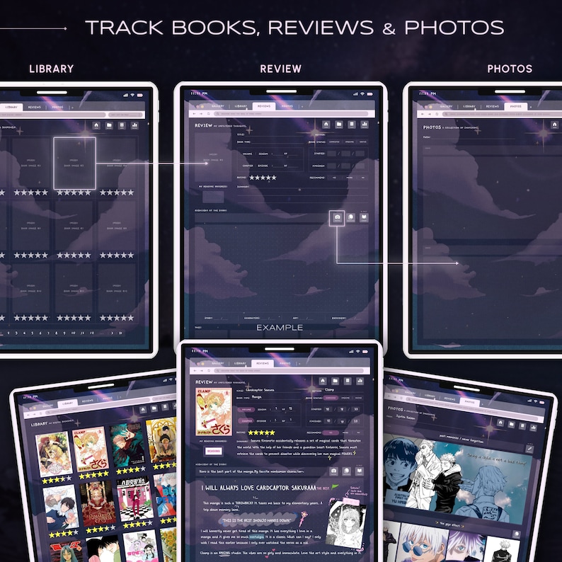 Manga Journal Digital, Webtoon Reading Tracker, Manhwa Planner, Manga ...