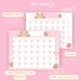 Monthly Planner Printable Digital Kawaii Stationary Cute - Etsy